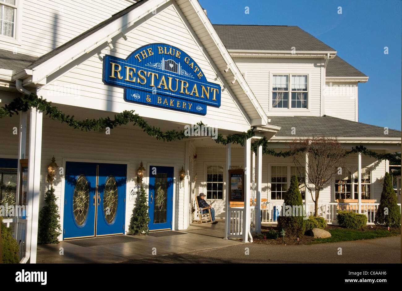 Le blue gate restaurant et boulangerie Banque de photographies et d ...