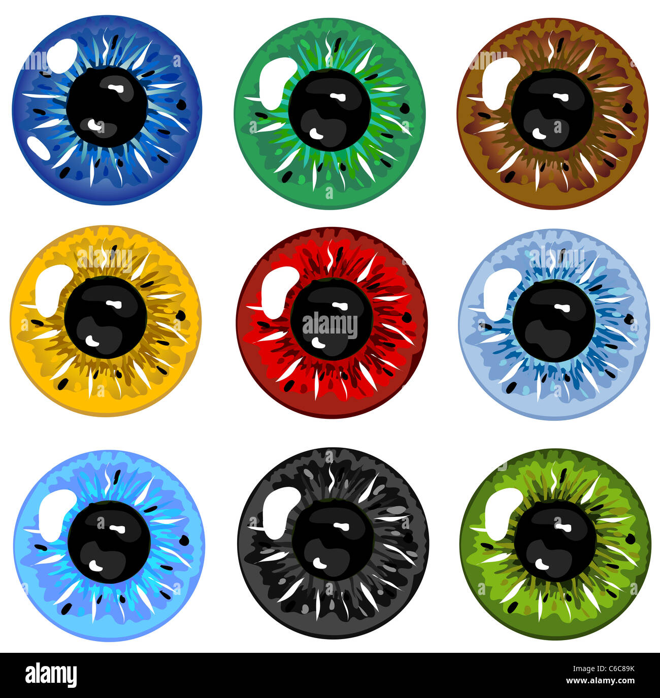 Yeux rouges pupille noire Banque de photographies et d’images à haute ...