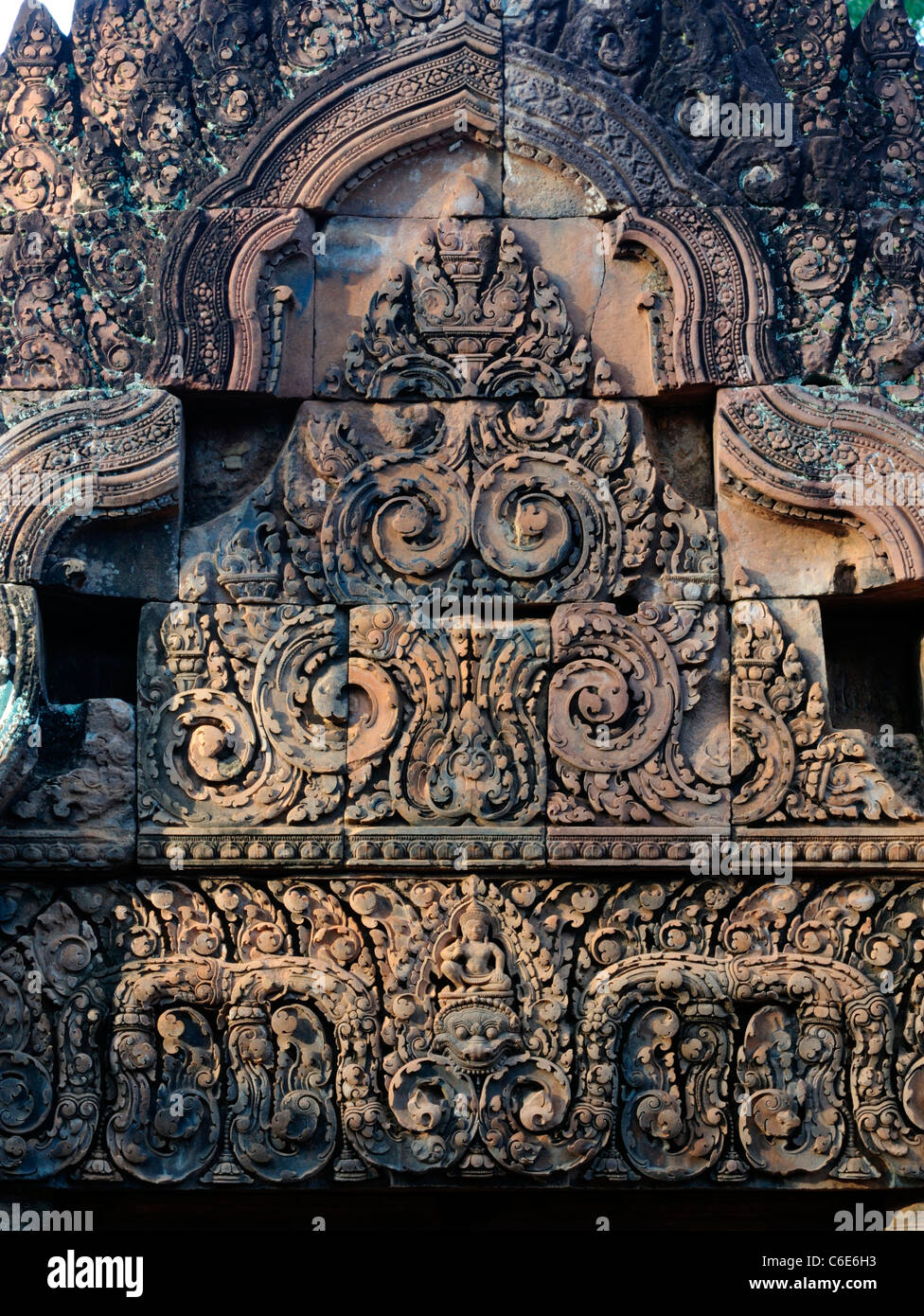 Srey Banteay Srei temple cambodgien dédiée à la complexe dieu hindou ...