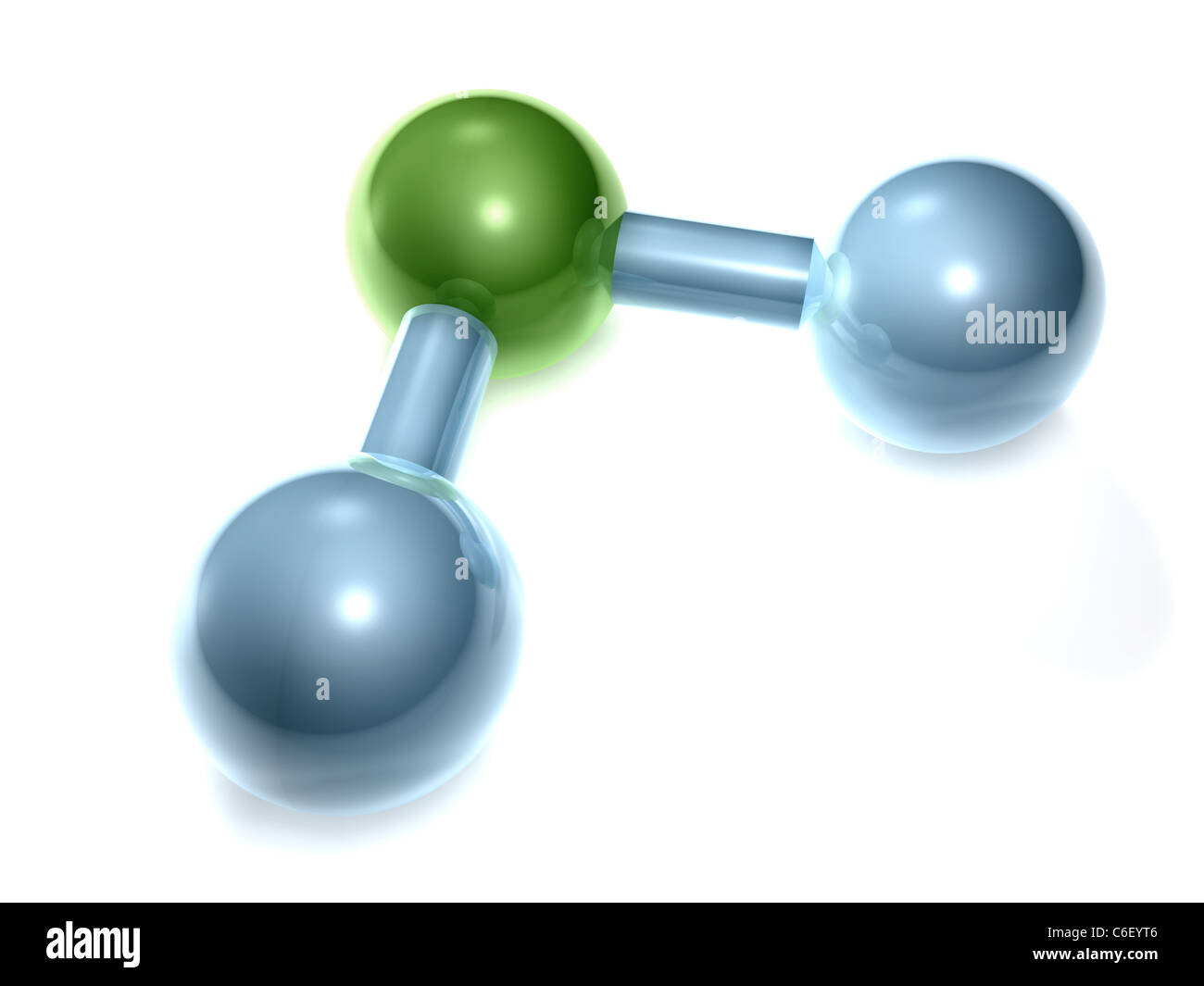 Chemical structure of a water molecule Banque de photographies et d’images à haute résolution ...
