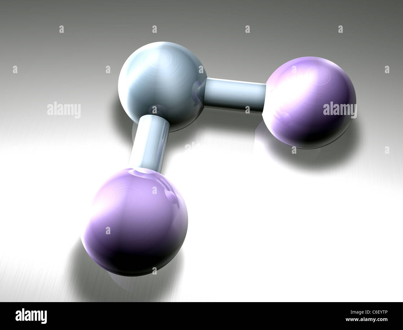 Chemical structure of a water molecule Banque de photographies et d’images à haute résolution ...