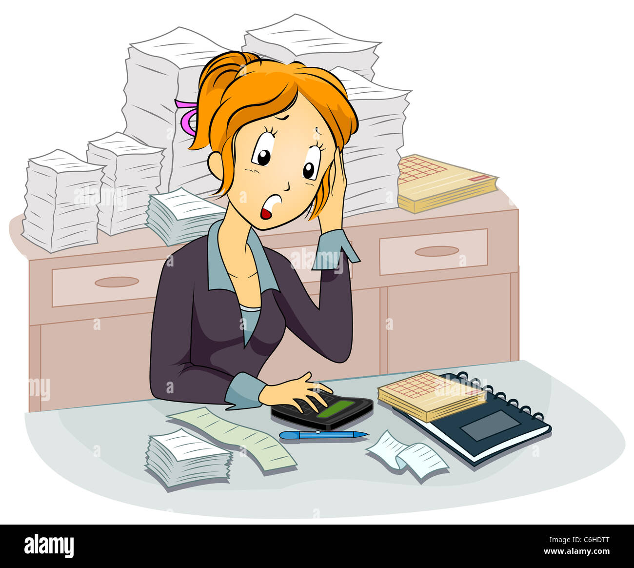 Doté d''une illustration de l'informatique comptable femelle Photo ...