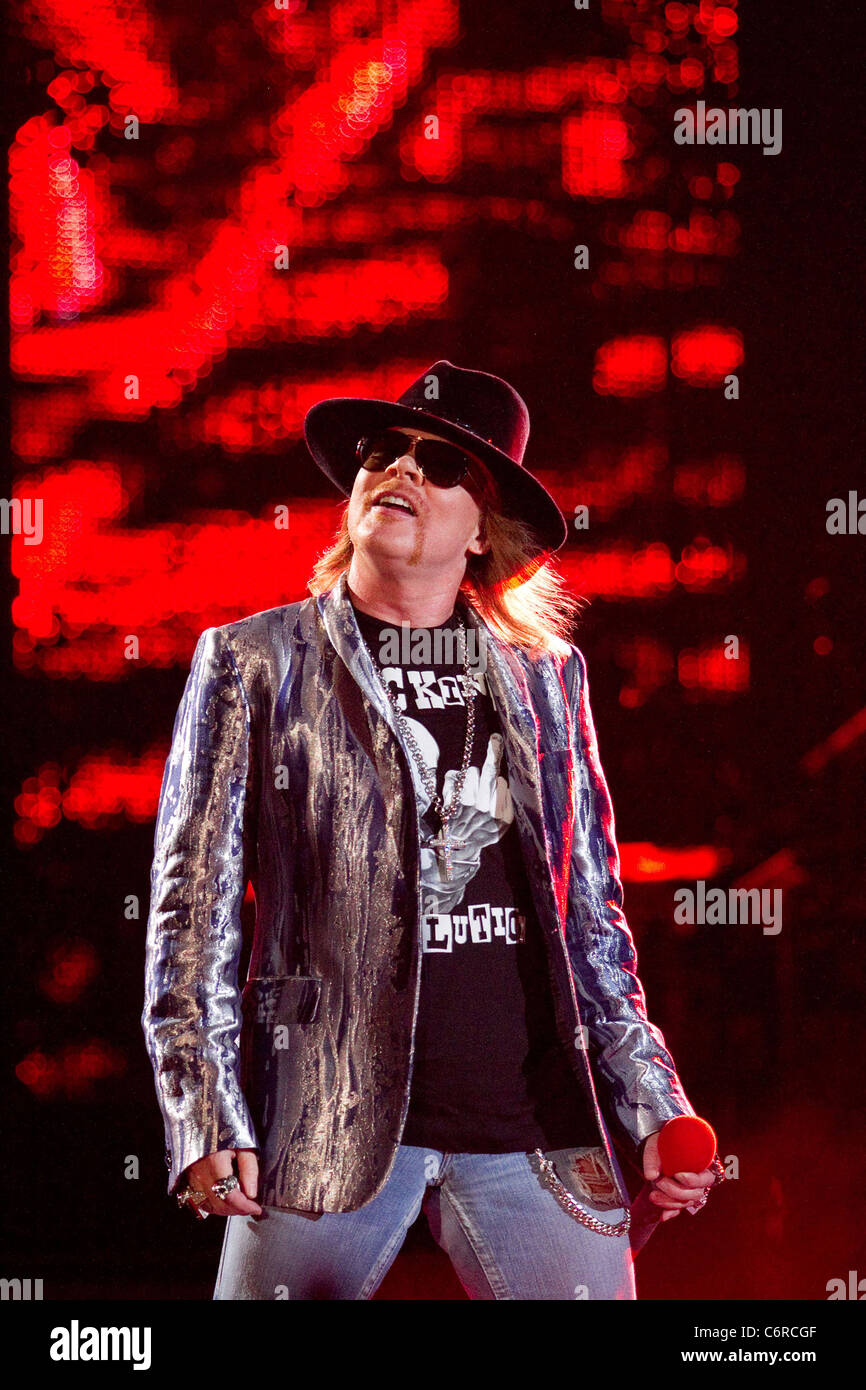 Axl Rose des Guns N' Roses à l'Olympiysky Moscou, Russie - 08.06.10 ...