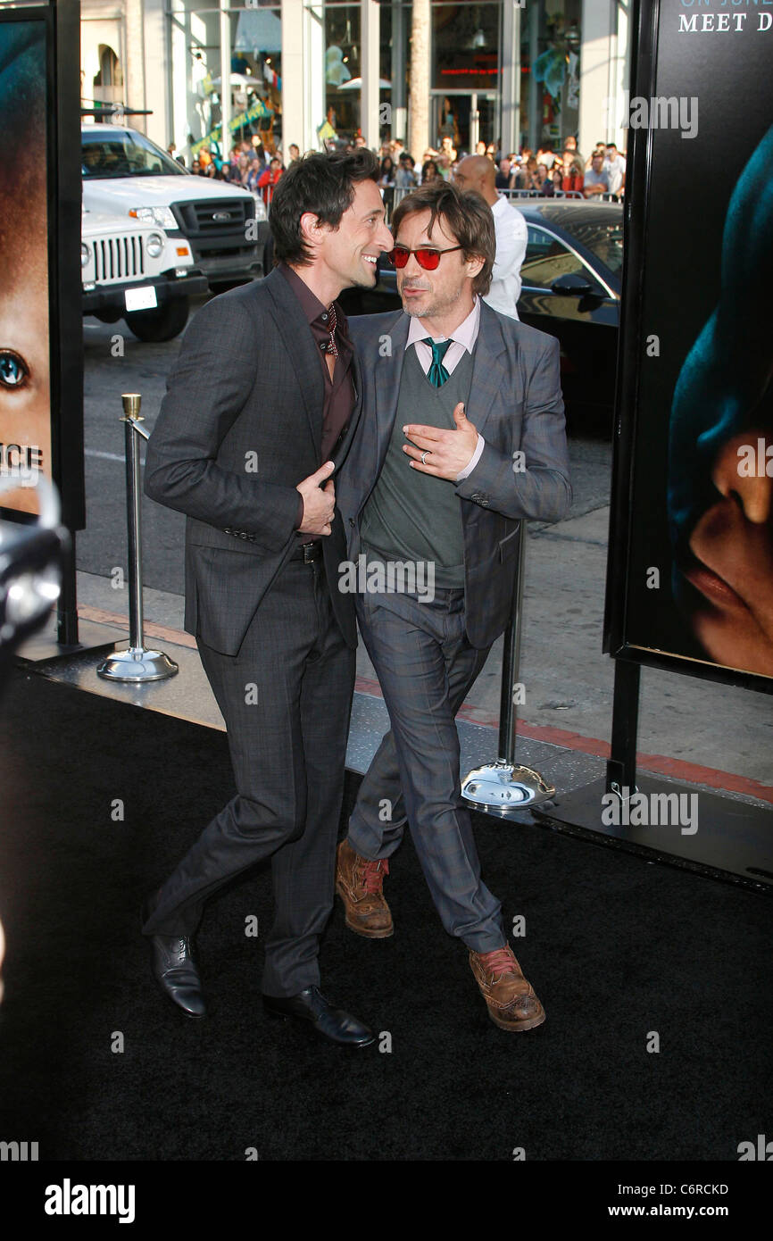 Adrien Brody et Robert Downey Jr Los Angeles Premiere de Warner Bros ...