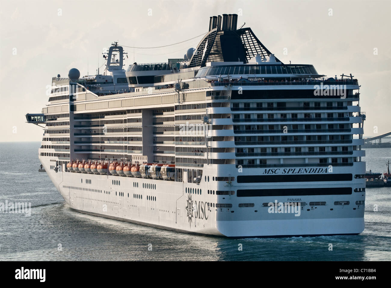 Criuses MSC, MSC Splendida cruise ship port-side stern close up Photo ...
