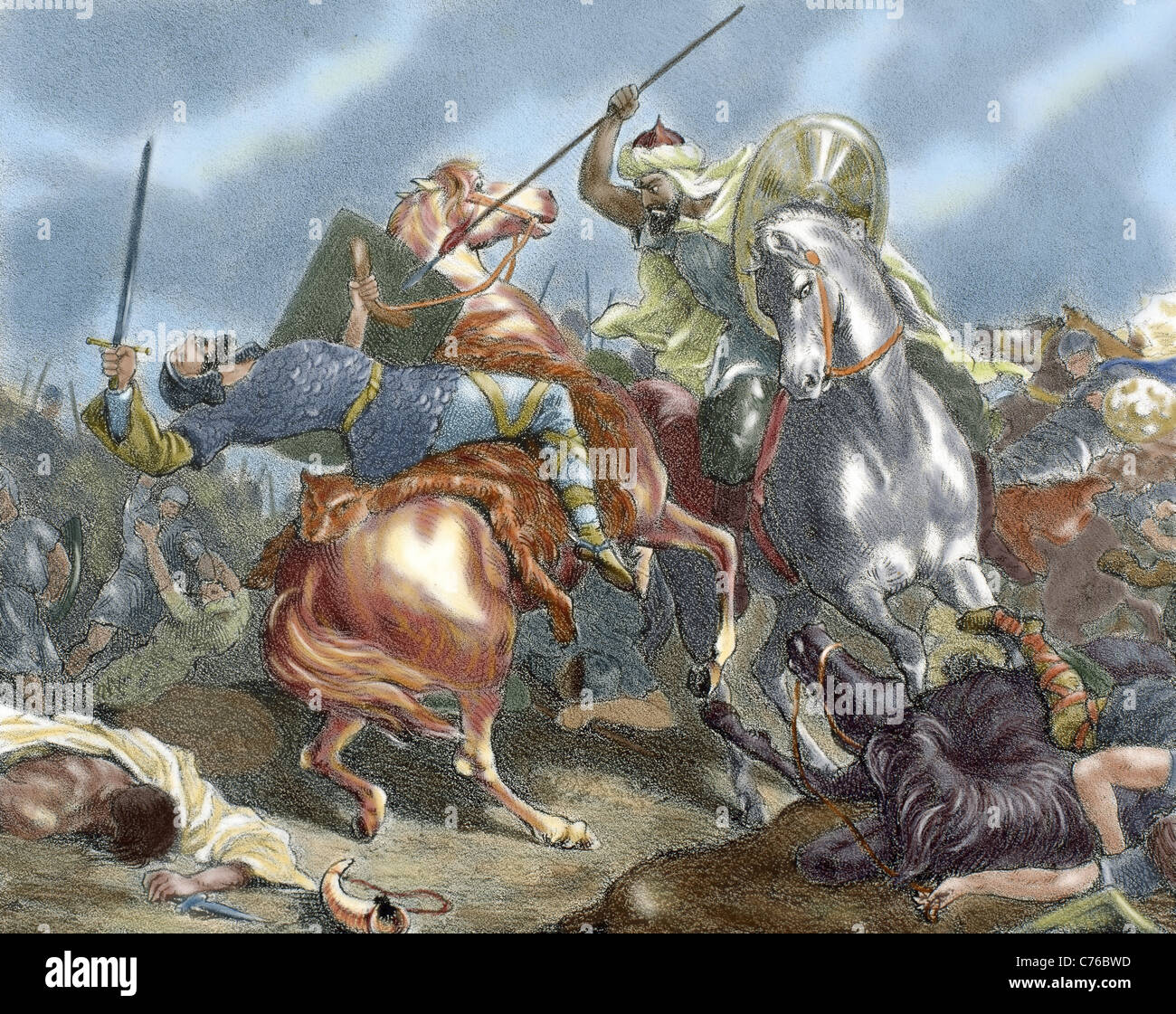 Roderic. Le roi wisigoth dernière d'Ibérie (804). Mort de Roderic par ...