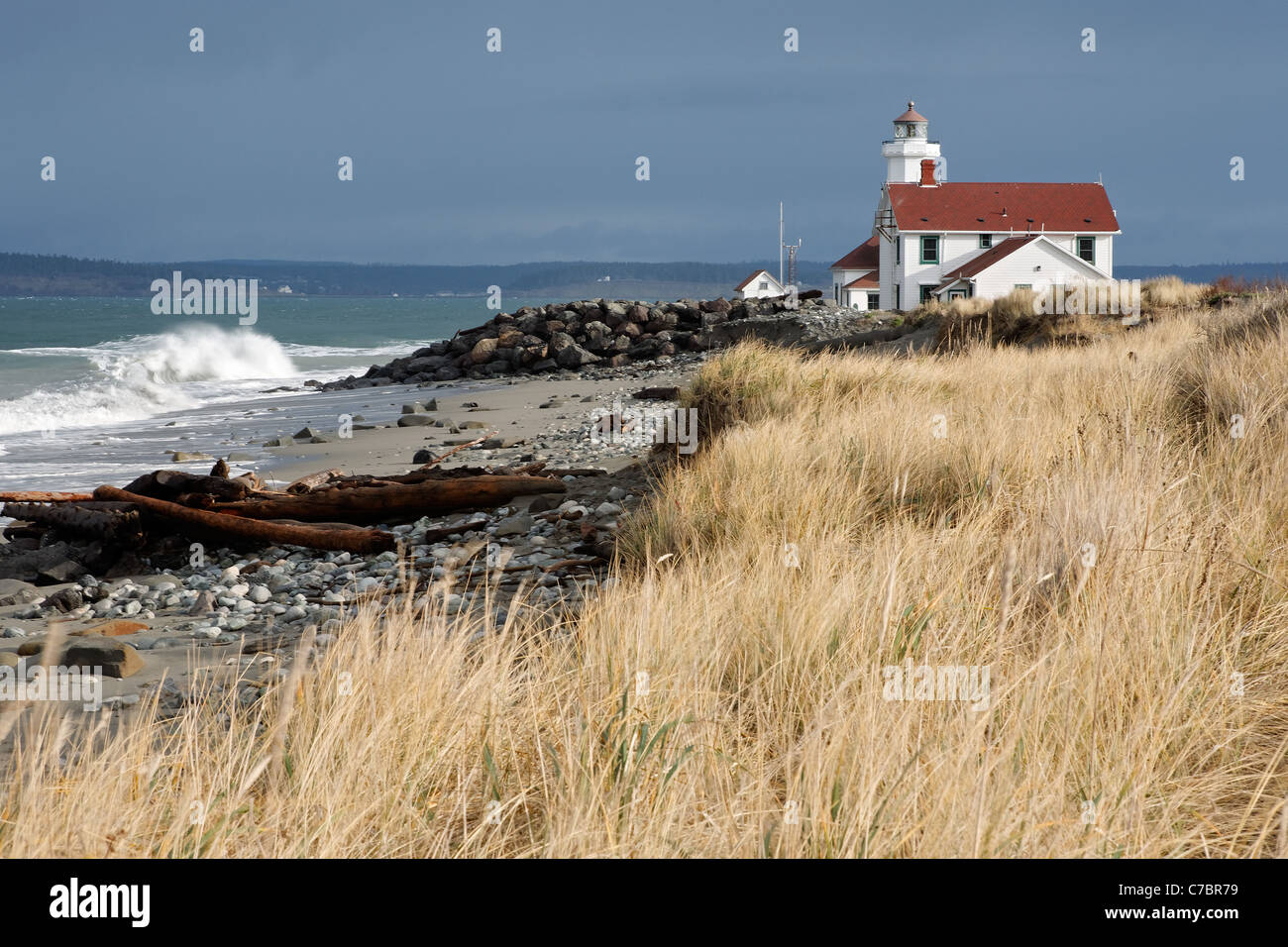 Point Wilson Lighthouse, Fort Warden State Park, Washington, USA Photo ...