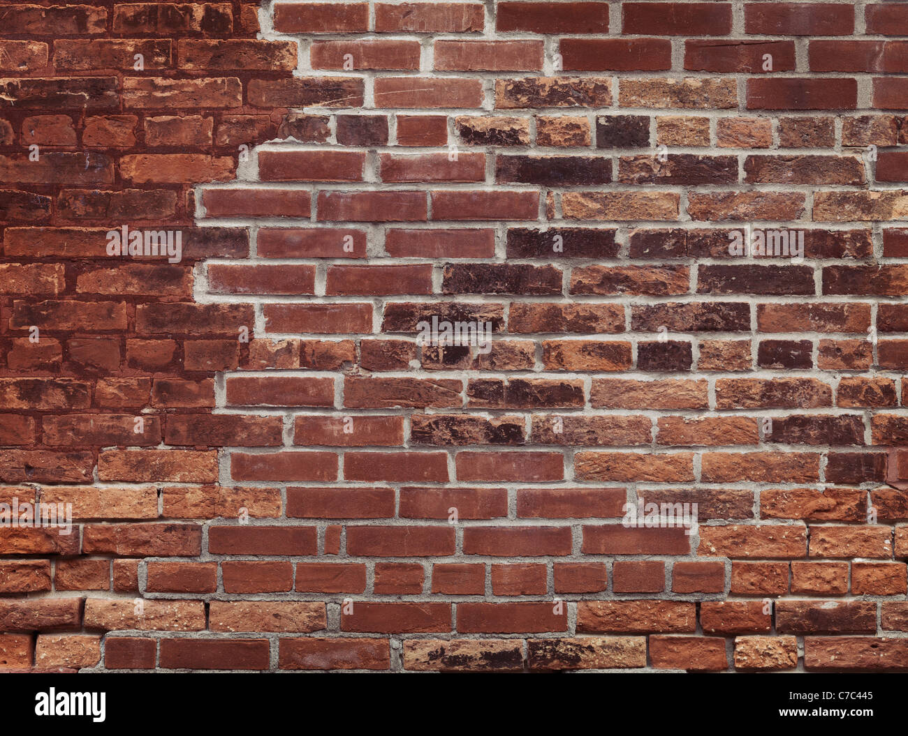 Vieux Mur de brique rouge texture background. Photo de haute qualité ...