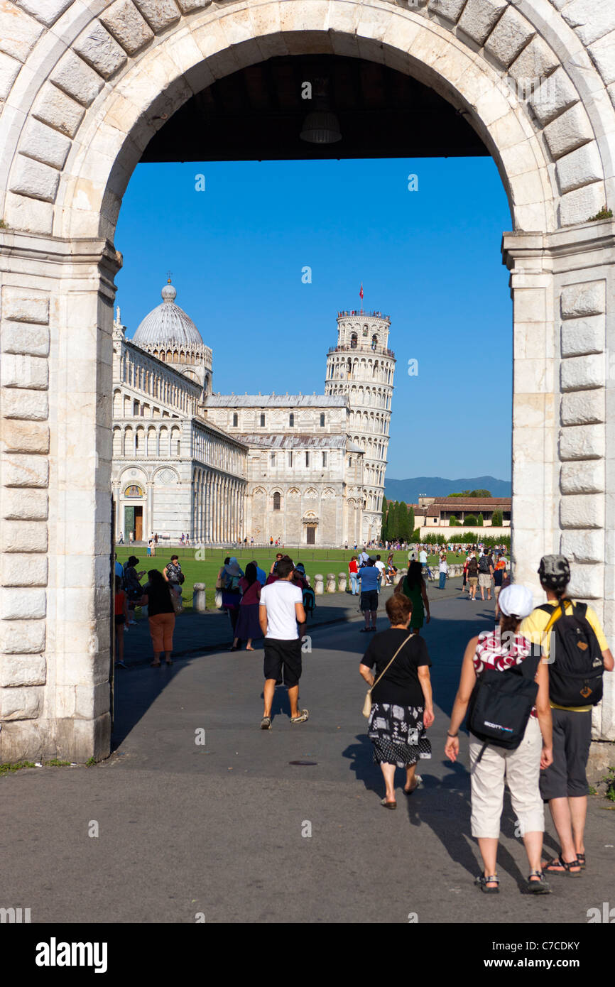 Cathédrale et la Tour Penchée de Pise (Torre Pendente di Pisa), Pise ...