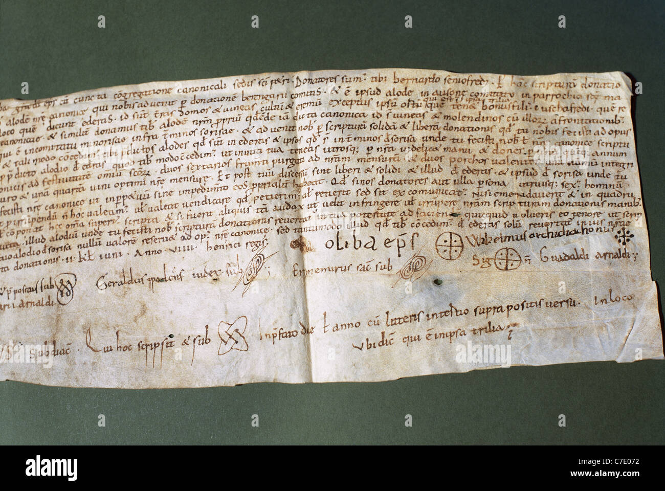 Medieval signature writing Banque de photographies et d’images à haute ...