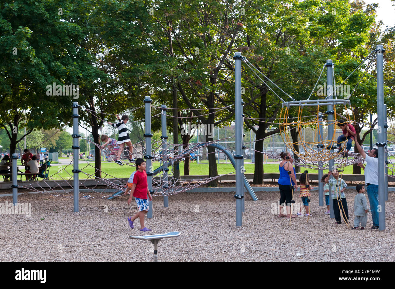 Aire de jeux du parc Jarry, Montréal Canada Photo Stock - Alamy