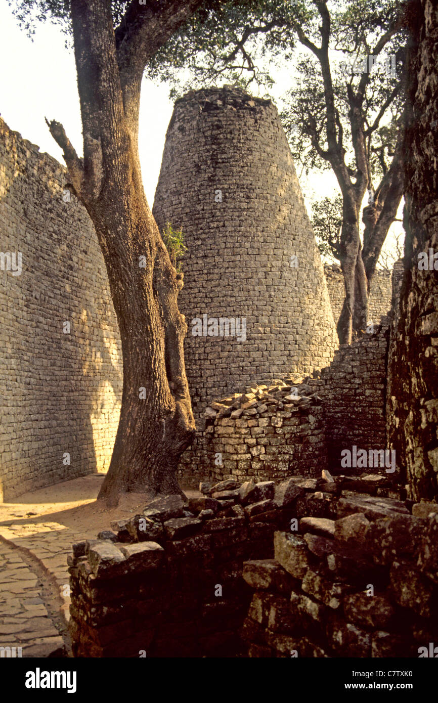 L'Afrique, Zimbabwe. Ruines du Grand Zimbabwe Photo Stock - Alamy