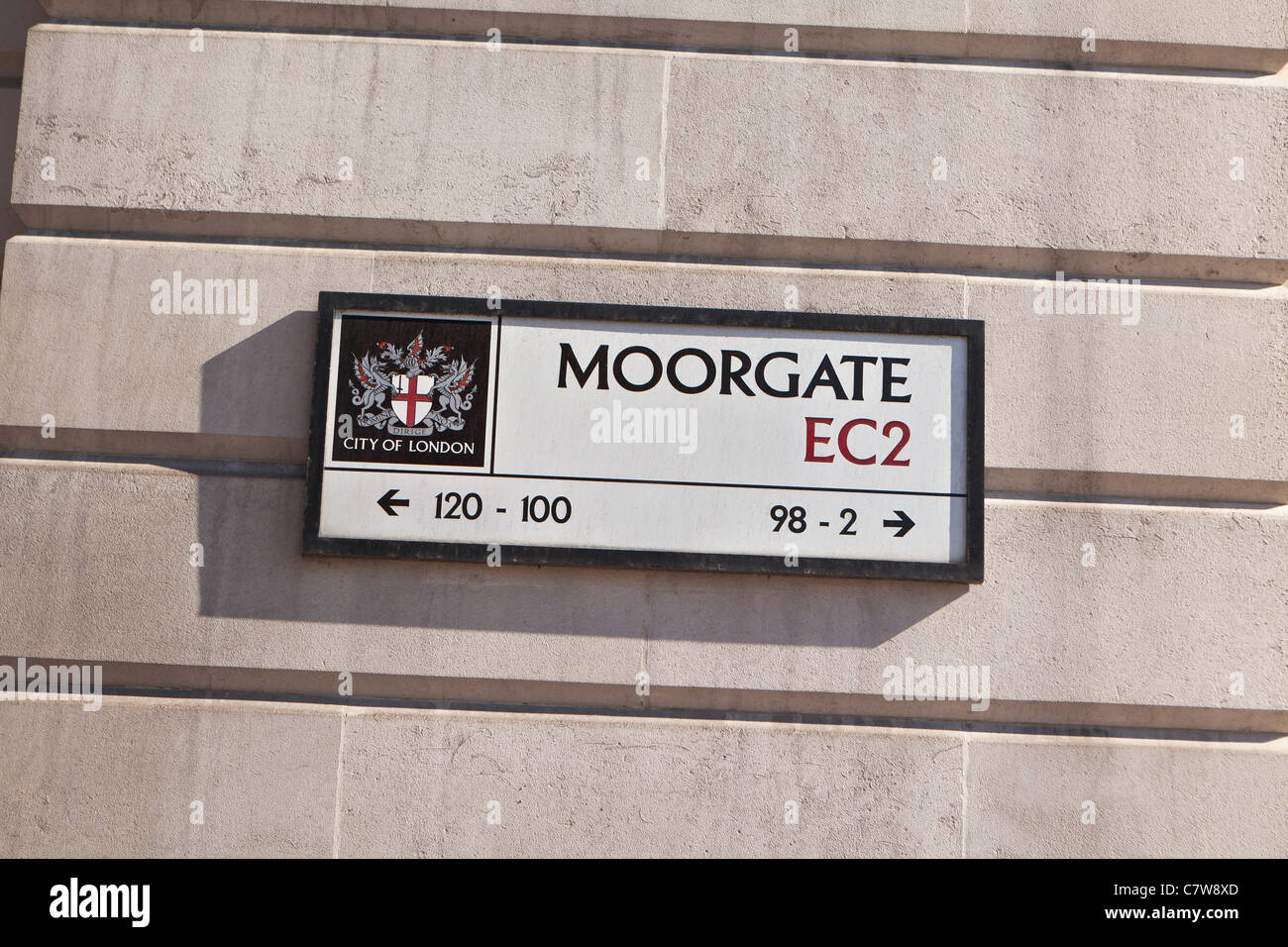 Signe moorgate Banque de photographies et d’images à haute résolution ...