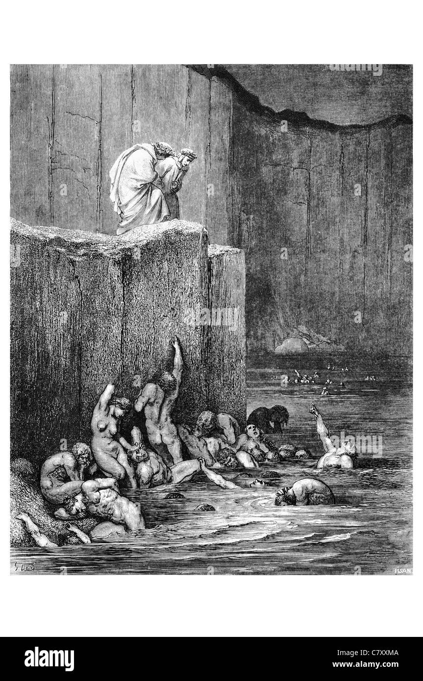 Gustave dore enfer dante Banque d'images noir et blanc - Alamy