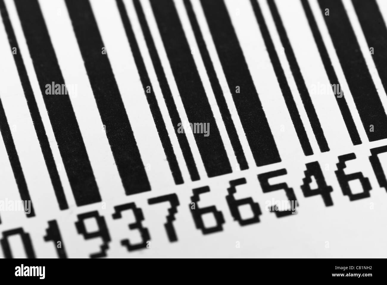 Barcode tag Banque d'images noir et blanc - Alamy