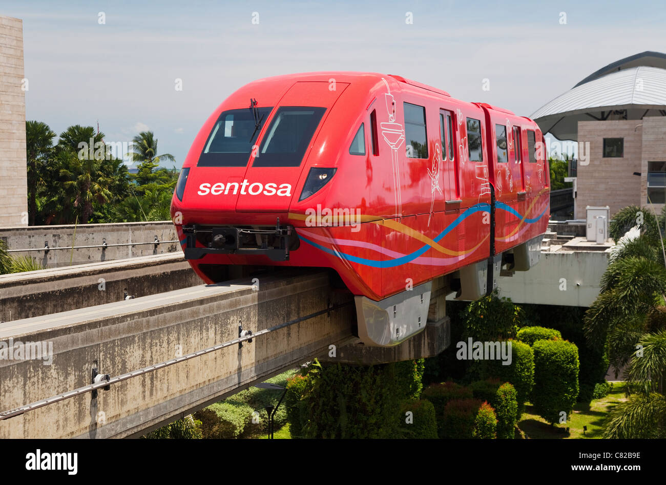 Sentosa island monorail train singapore Banque de photographies et d ...