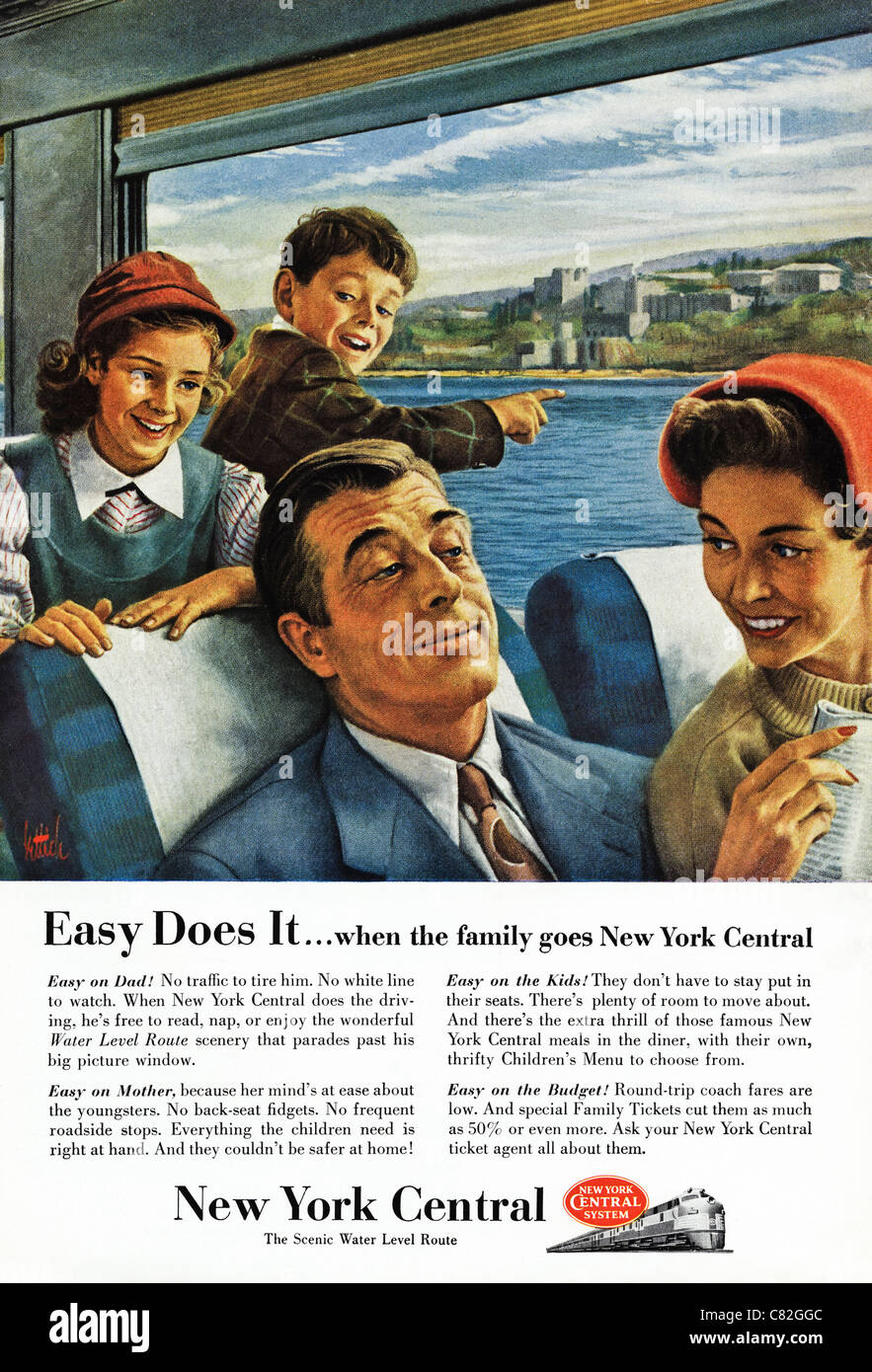 Publicité dans un magazine américain vers 1954 publicité voyage en ...