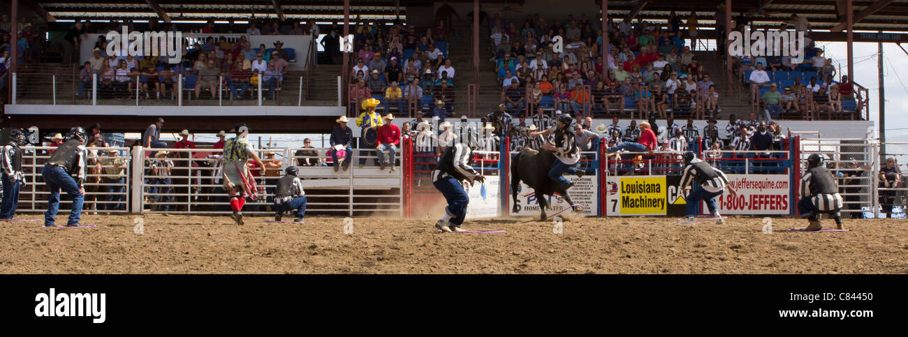 Au flipper Angola State Prison Rodeo dans le pénitencier de l'état de ...