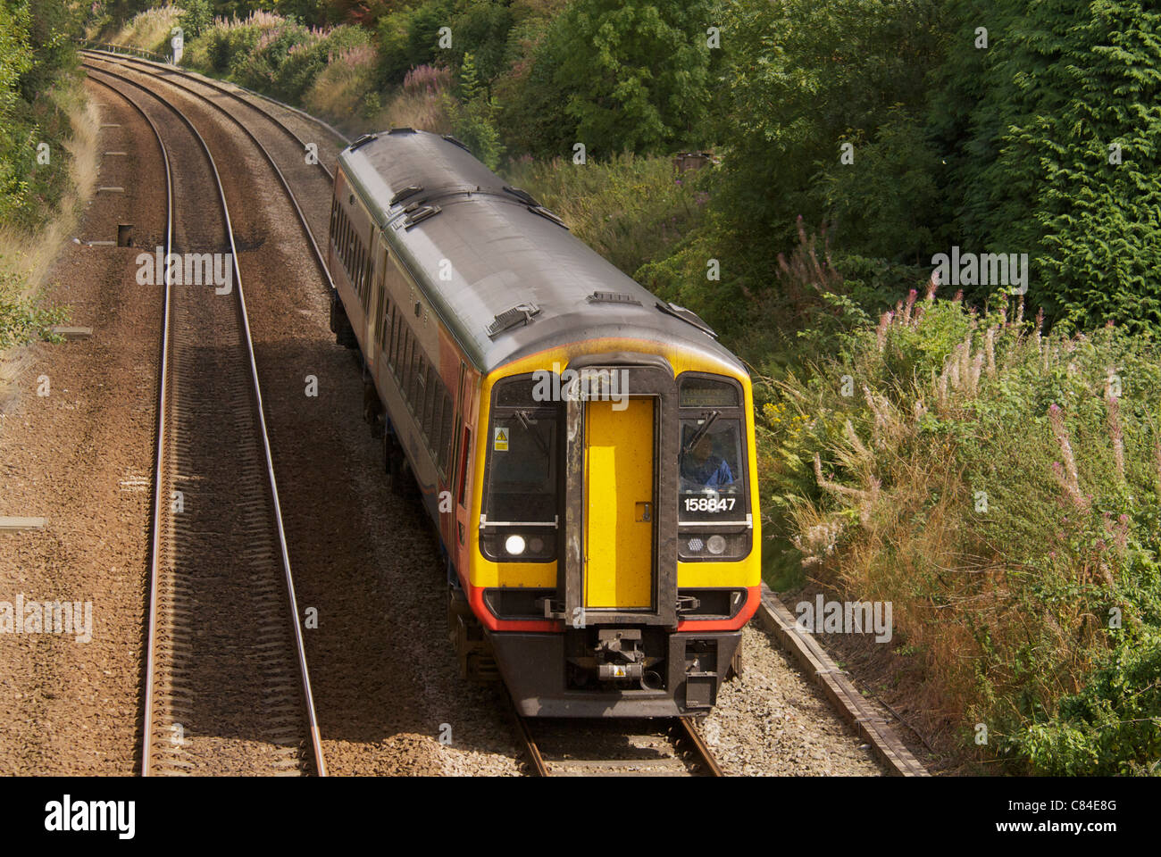 Le british rail class 158 express sprinter est un diesel Banque de ...