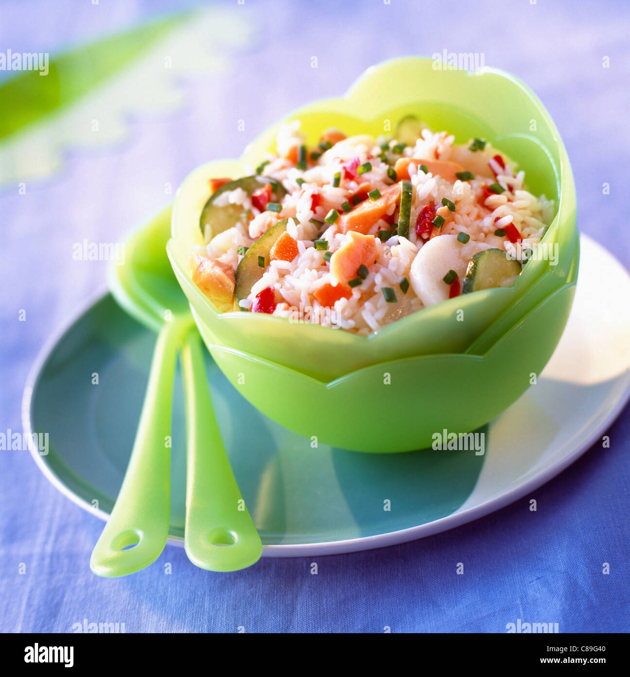 Surimi crab and pepper salad Banque de photographies et d’images à ...