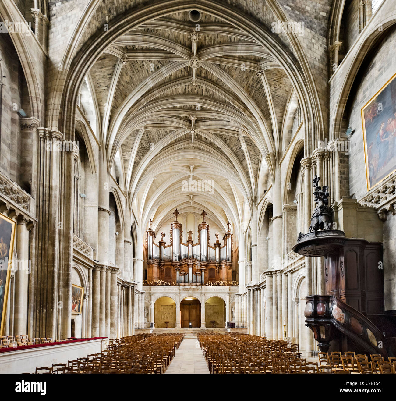 Intérieur de la cathédrale St André, Bordeaux, Aquitaine, France Photo ...
