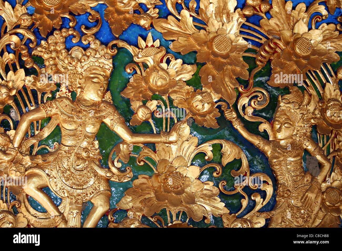 Pura Penataran or murale dans Sashi Temple, Bali Photo Stock - Alamy