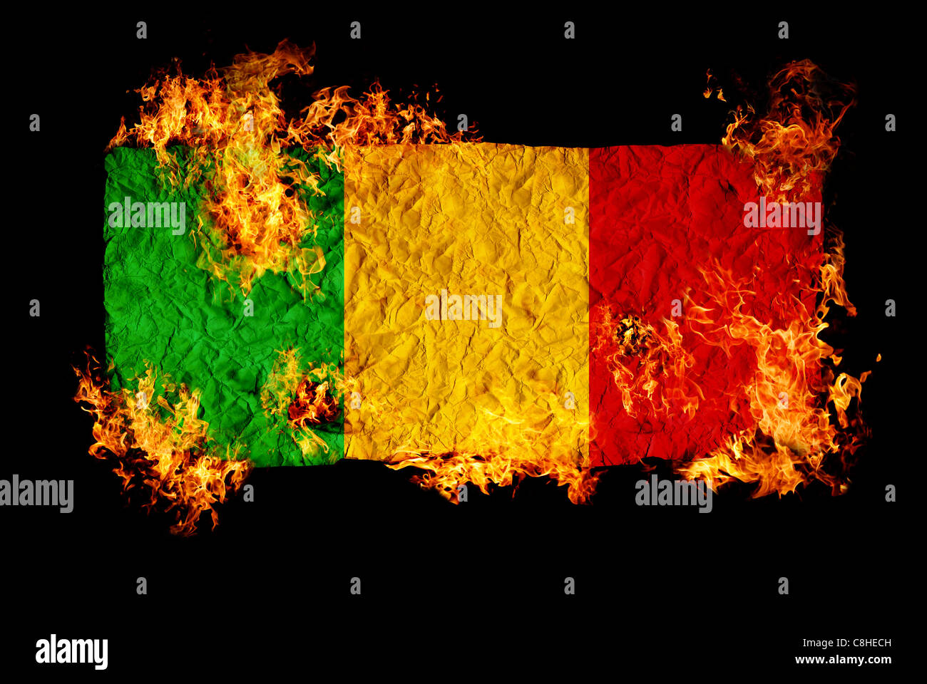 Symboles nationaux et d'un drapeau du Mali Photo Stock - Alamy