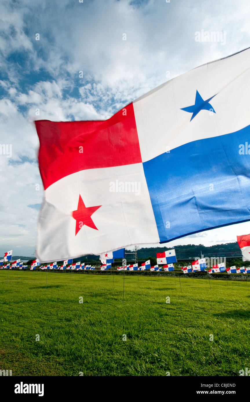 Drapeau du Panama, gros plan, Panama, Amérique centrale Photo Stock - Alamy