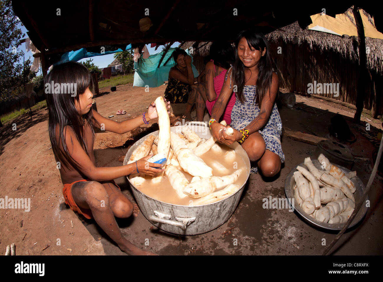 Xingu tribe woman Banque de photographies et d’images à haute ...
