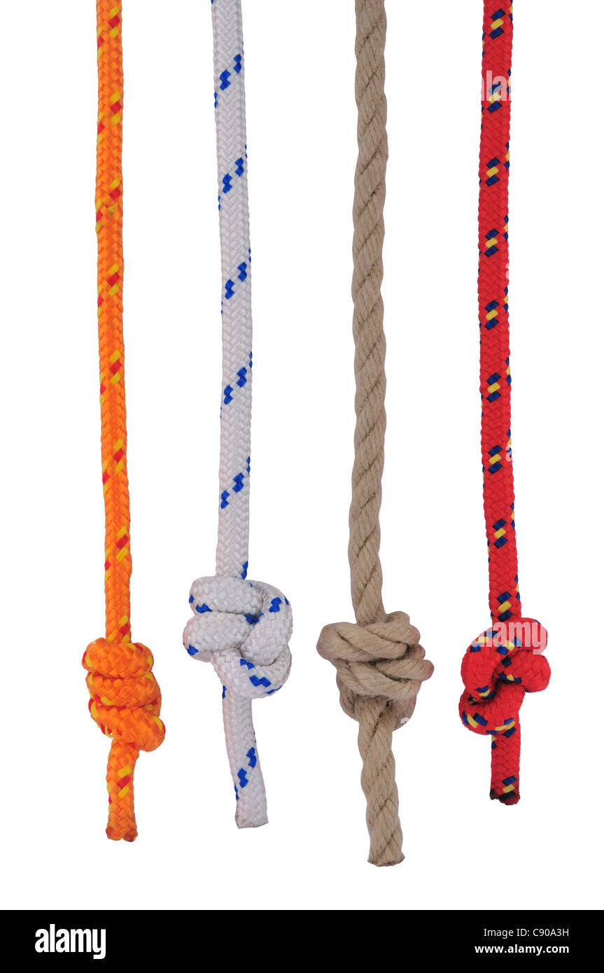 Noeud de corde isolé Banque de photographies et d’images à haute ...