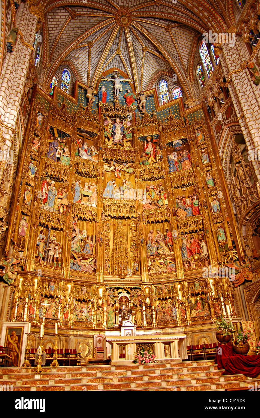 Main altar cathedral toledo spain Banque de photographies et d’images à ...