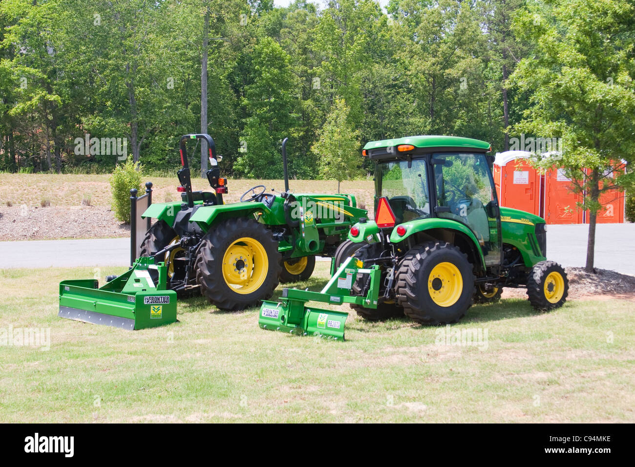 Gros tracteurs John Deere vert Photo Stock - Alamy