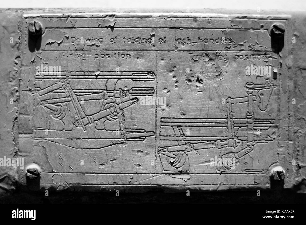 Détails de l'artillerie sur le terrain. Abandonded de munitions, d ...