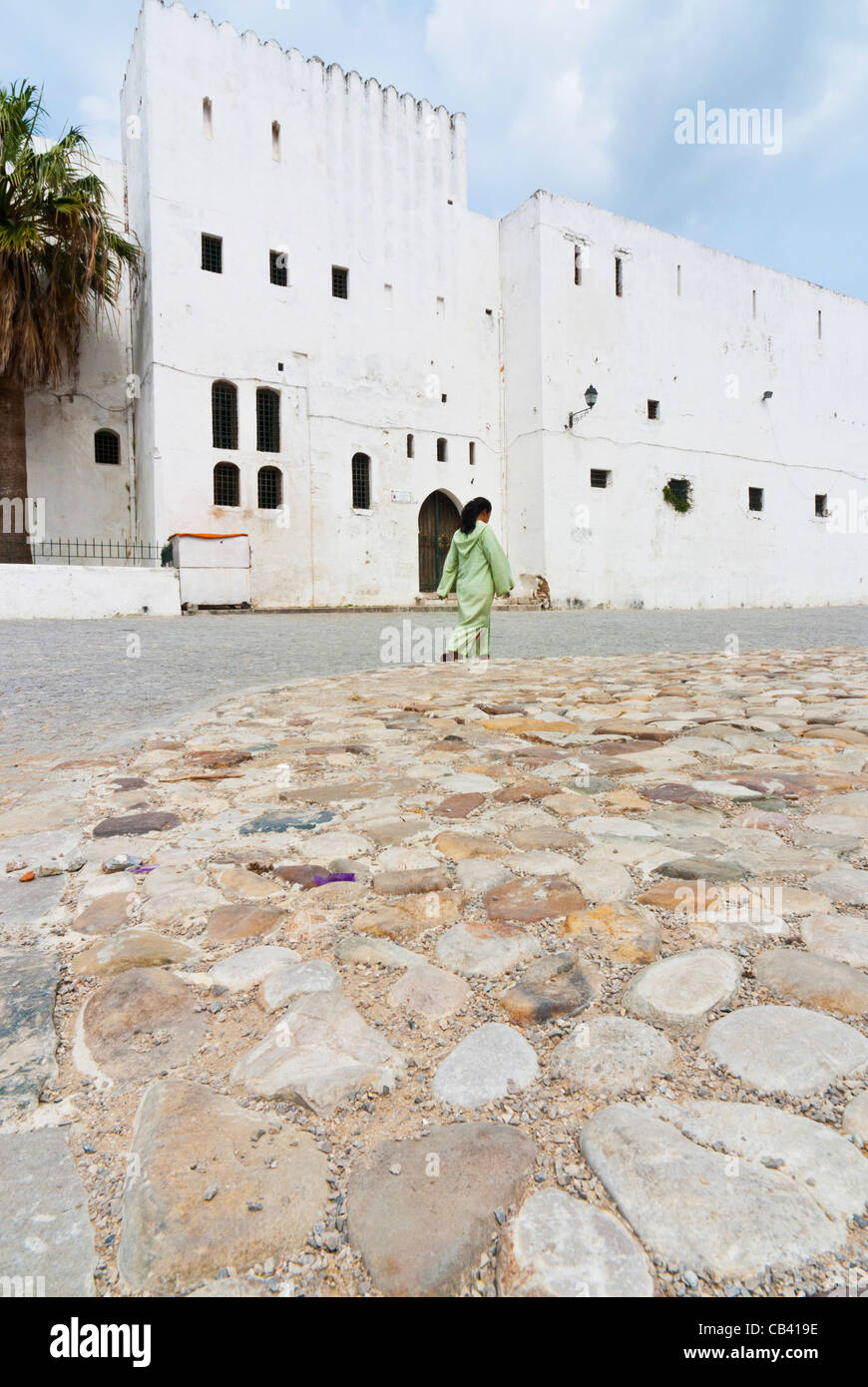 Place de la Kasbah et l'ancienne prison, Tanger, Maroc, Afrique du Nord ...