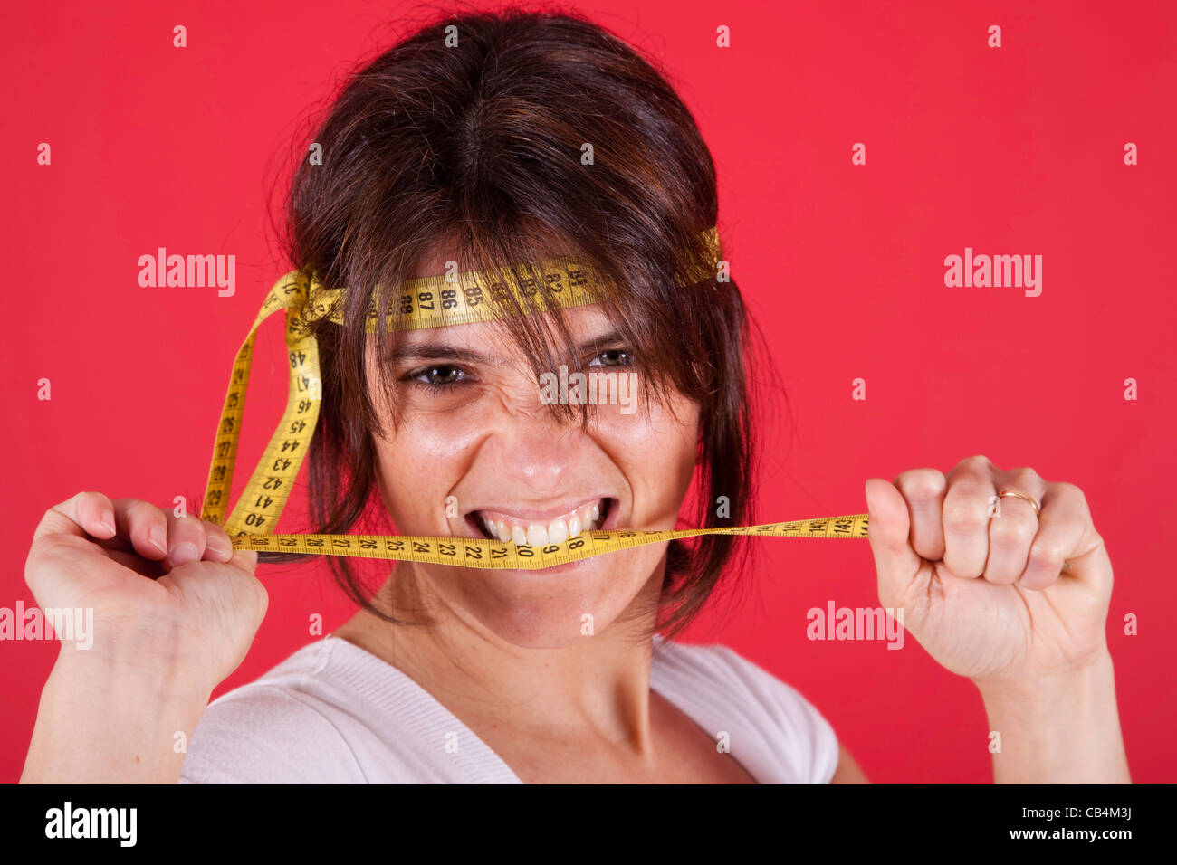 Obesity woman scales Banque de photographies et d’images à haute ...