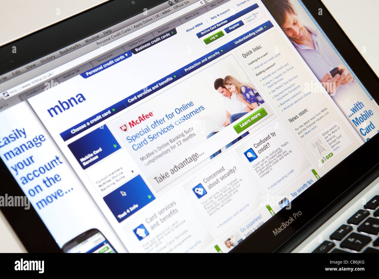 Mbna page Banque de photographies et d’images à haute résolution - Alamy