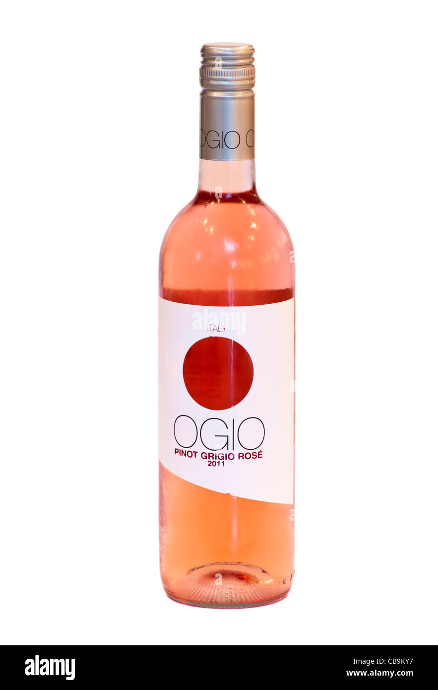 Bouteille de vin rose Banque d'images détourées - Alamy
