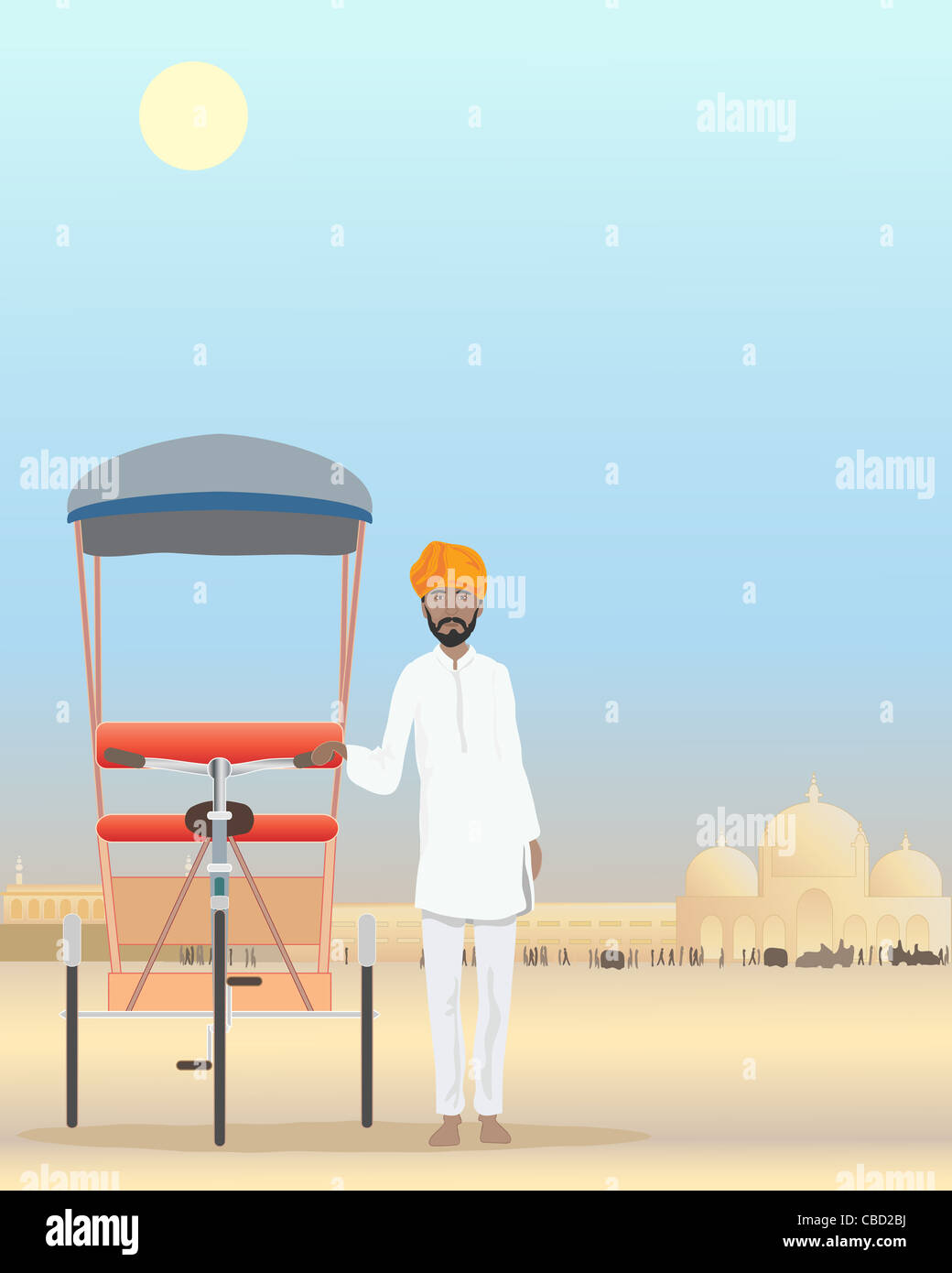 Une illustration d'un indien par son comité permanent de rajput de ...