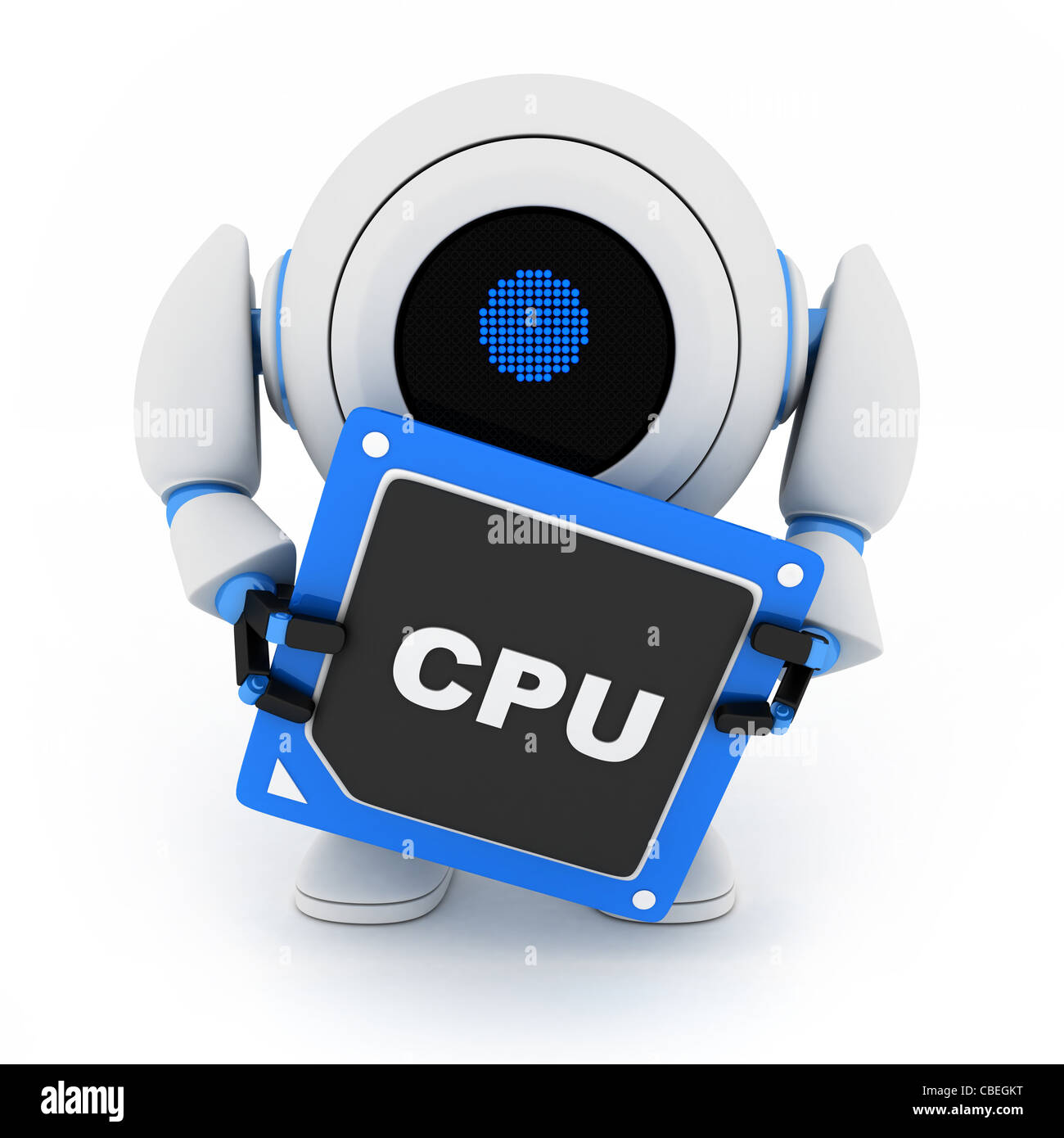 Robot et CPU (fait en 3d, cgi Photo Stock - Alamy