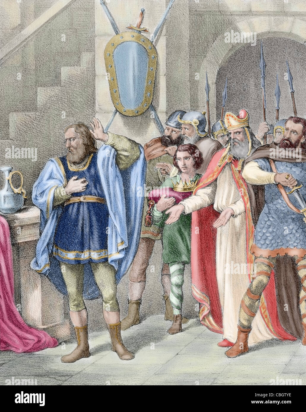 Wamba (mort en 687). Le roi wisigoth d'Hispanie, de la Septimanie et de ...