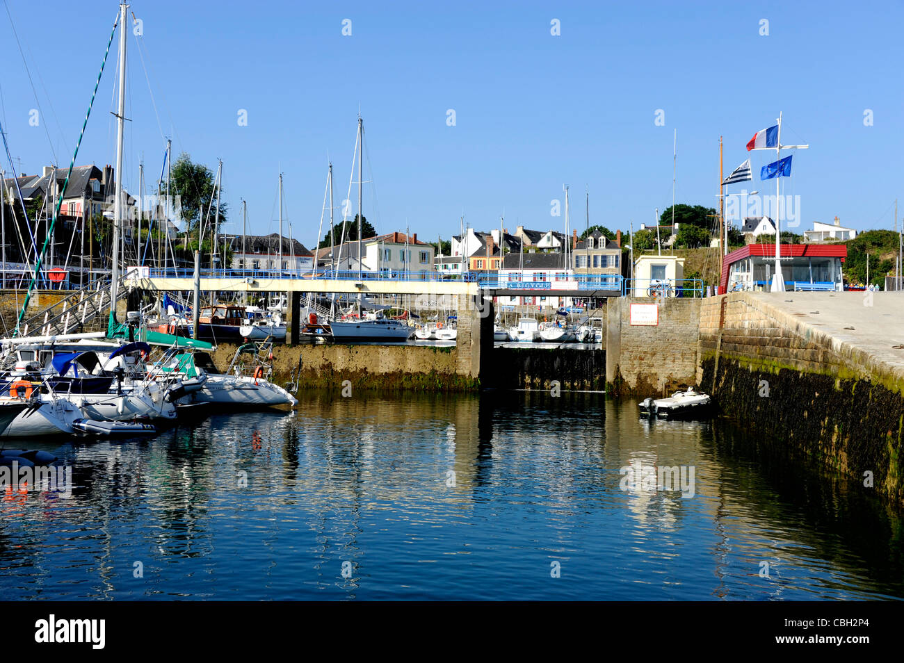 Verrouiller à Port Tudy harbour,Ile de Groix,Island,Morbihan,Bretagne ...