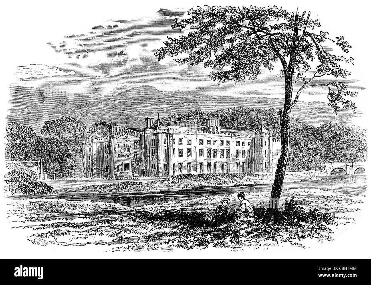 Château d'Antrim Irlande Massereene 1861 Sir John Clotworthy fort ...