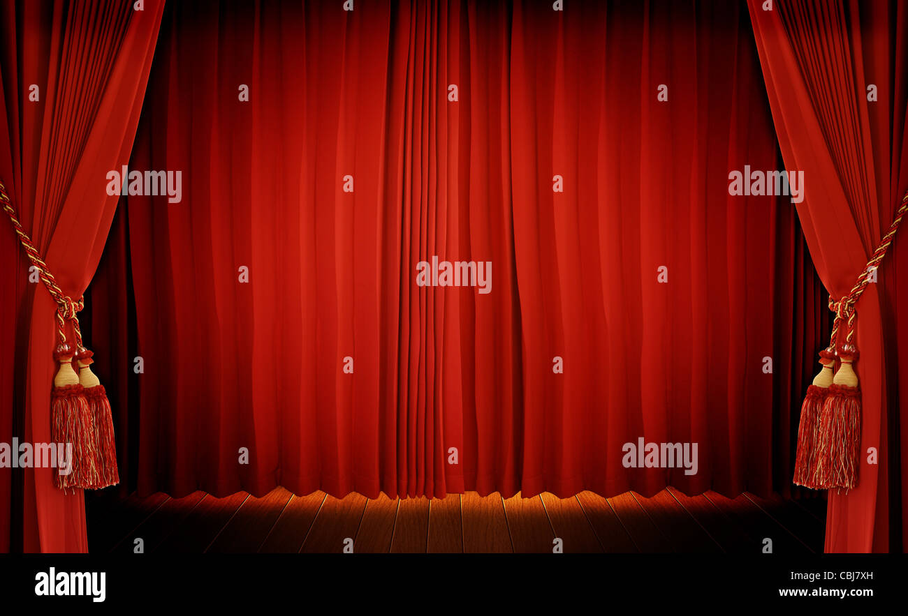 Rideaux rouges Banque de photographies et d’images à haute résolution ...