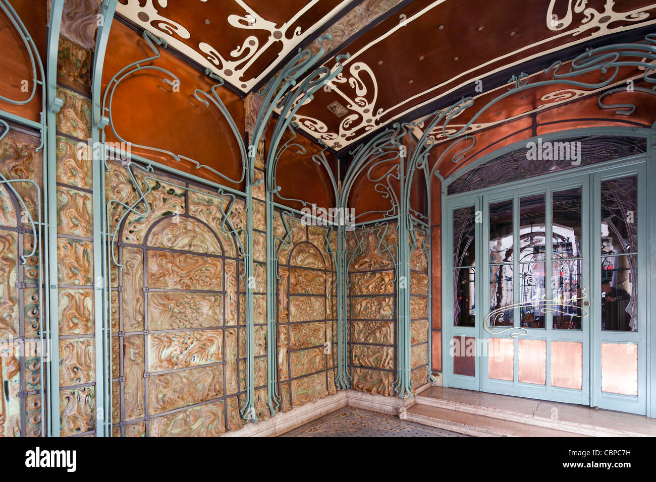 Hall, Castel Béranger d'Hector Guimard, Paris, France Photo Stock - Alamy