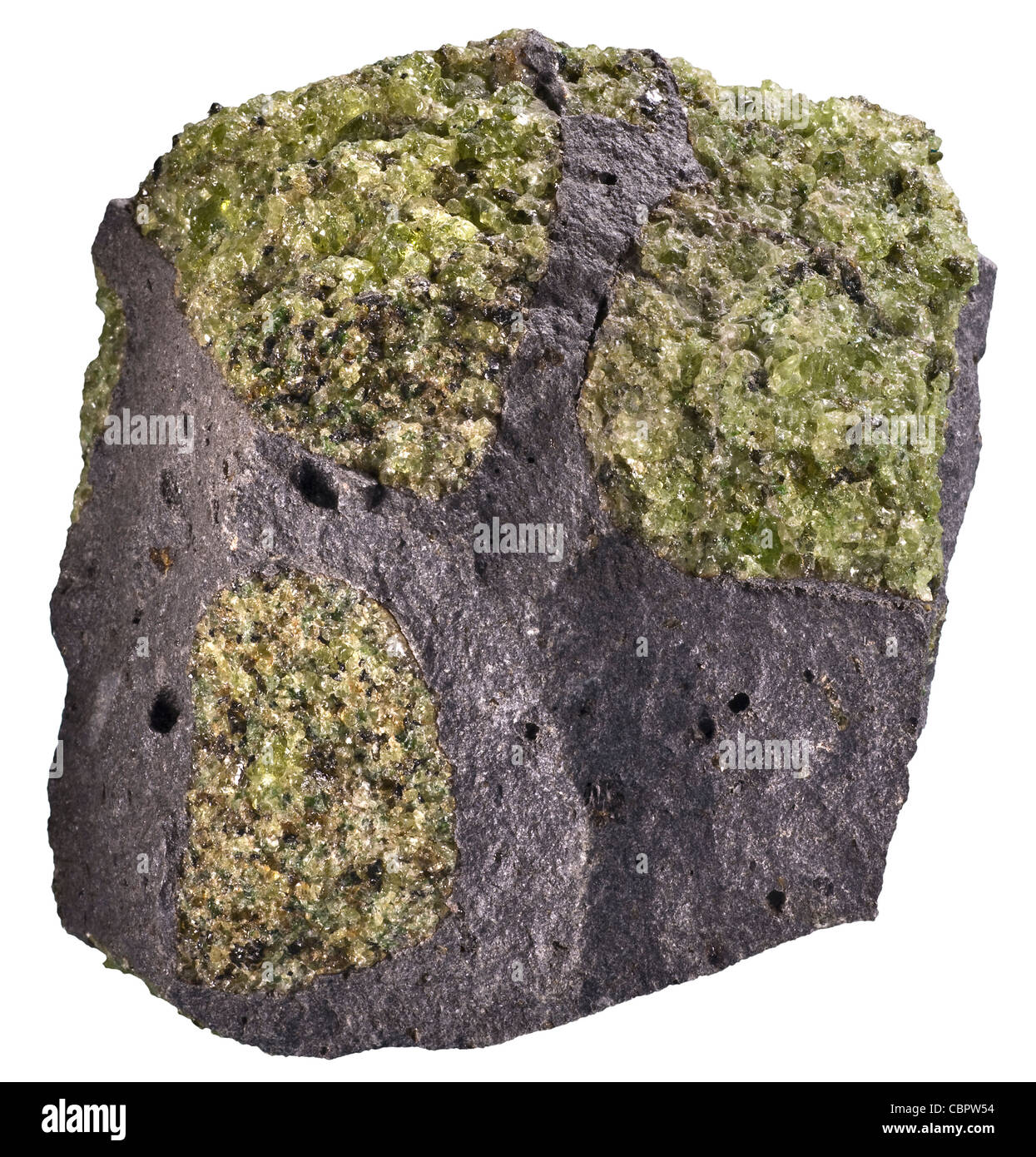 Olivine minerals Banque d'images détourées - Alamy