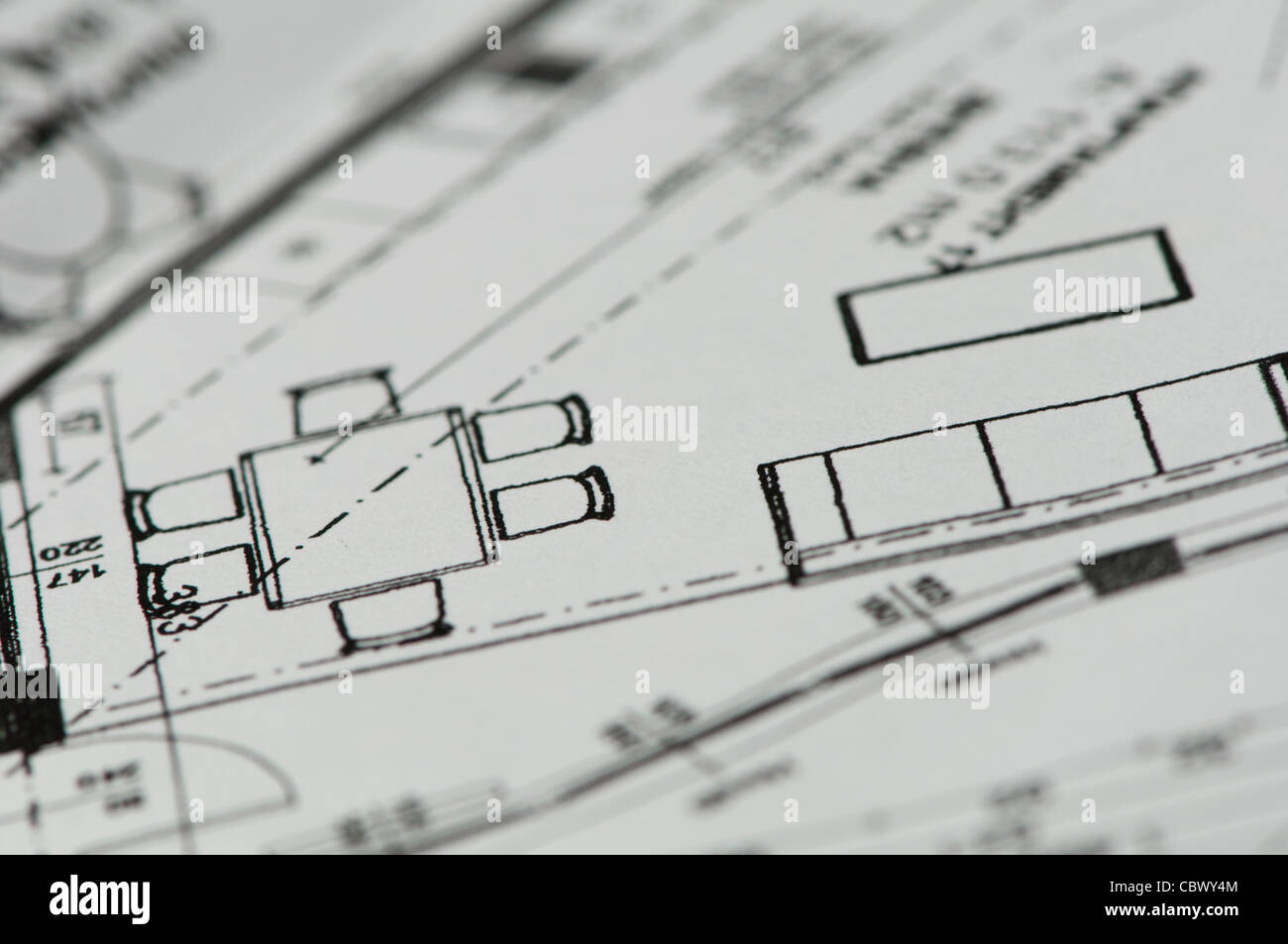 Plan vectoriel. Architecte plan de maison Photo Stock - Alamy