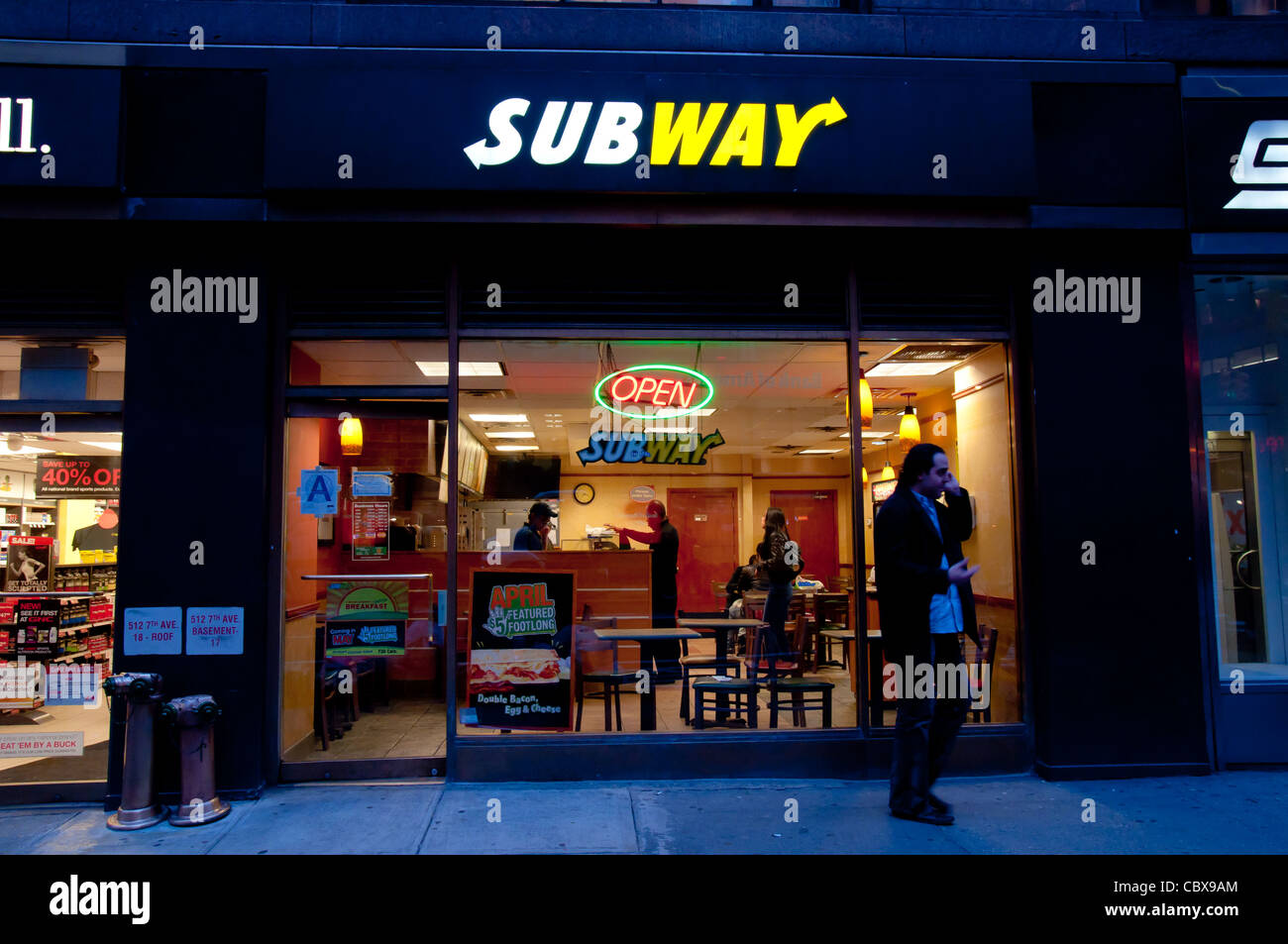 Subway fast food restaurant Banque de photographies et d’images à haute ...