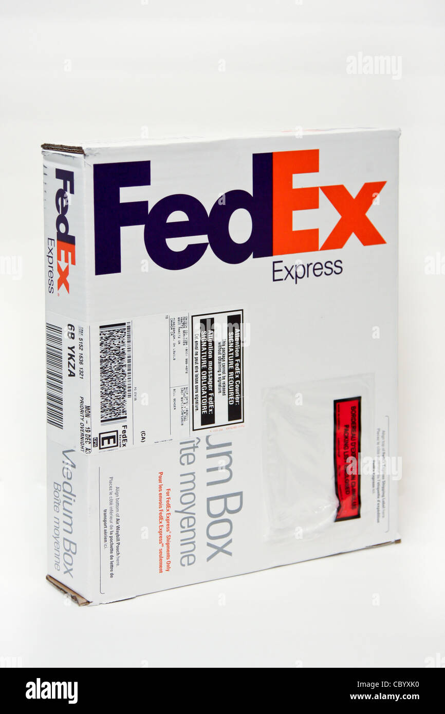 Livraison de colis Fedex box Photo Stock - Alamy