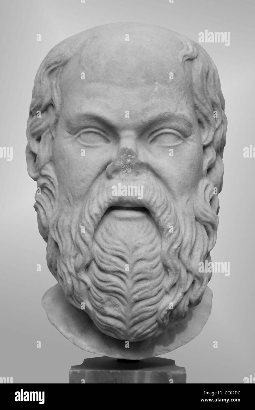 Portrait socrate Banque d'images noir et blanc - Alamy