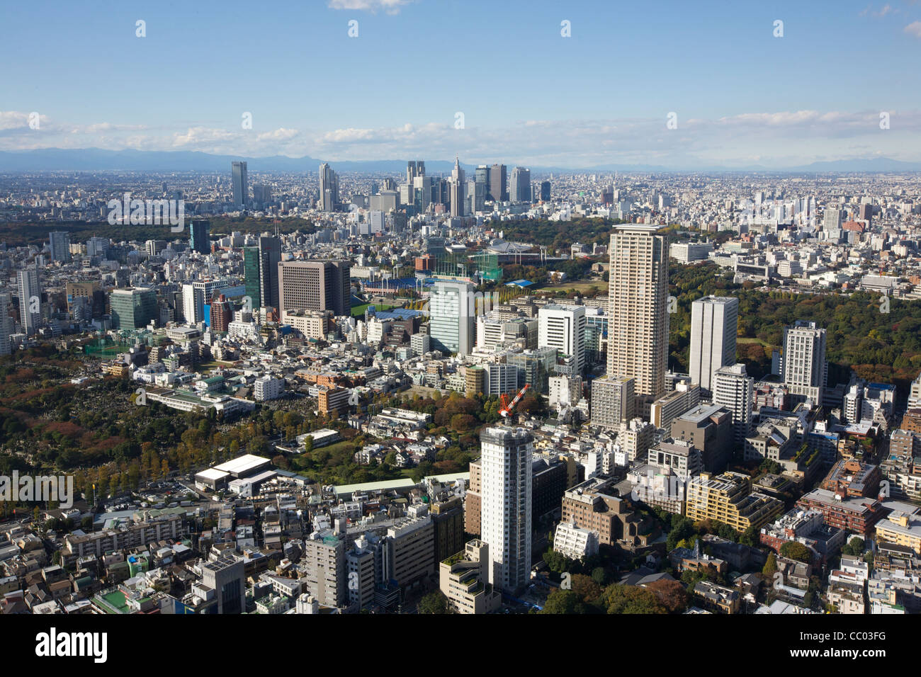 Vue aérienne du centre-ville de Tokyo, Japon Photo Stock - Alamy
